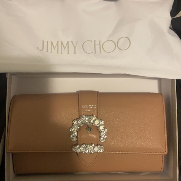 Jimmy Choo | Bags | New Cheri Smooth Powder Clutch Purse By Jimmy Choo ...